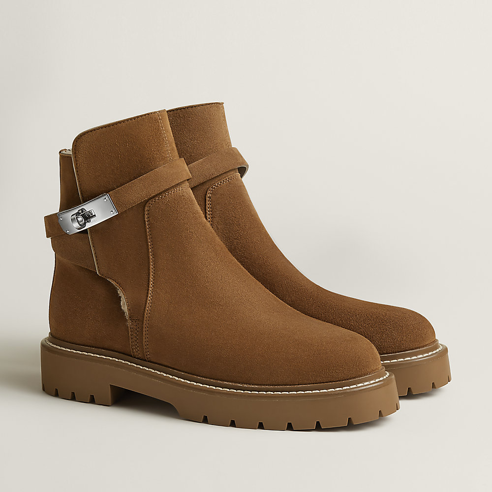 Jeff ankle boot - Brown | Hermès Netherlands
