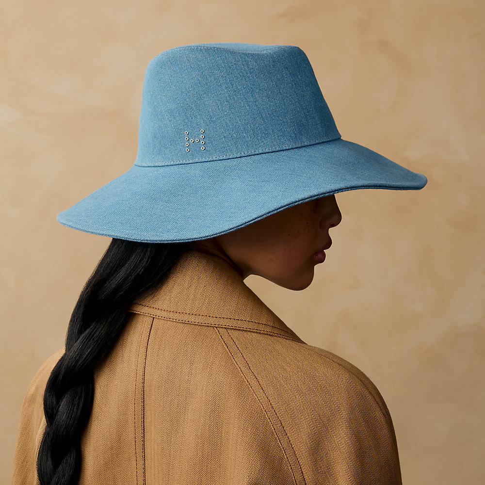 Katie Pierce hat - Blue | Hermès Ireland