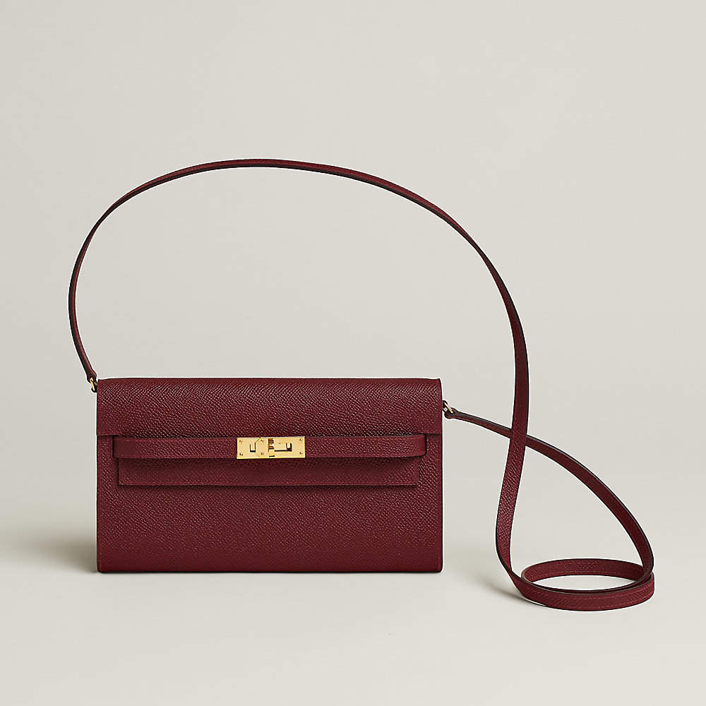 Kelly Classique To Go wallet - Red | Hermès UK