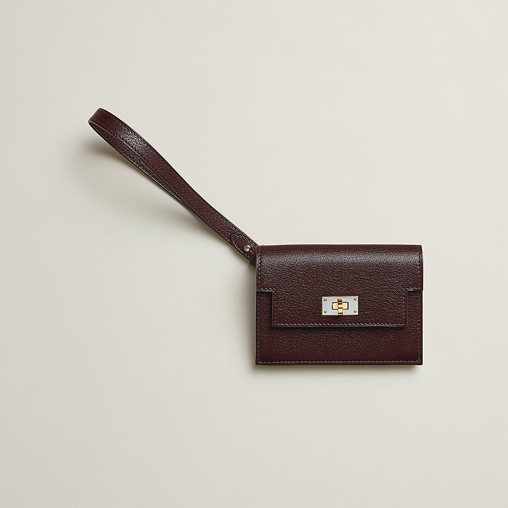 Kelly Pocket Slim Electrum wallet - Red | Hermès UK