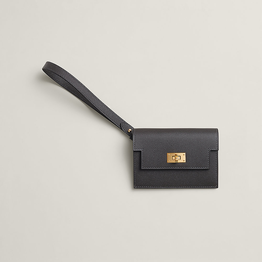 Kelly Pocket Slim wallet - Grey | Hermès UK