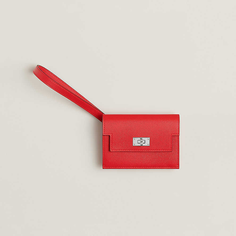 Kelly Pocket Slim wallet - Red | Hermès UK