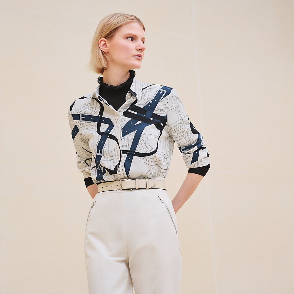 Klassisches Hemd mit "Mors à Jouets Détouré"-Print | Hermès Österreich