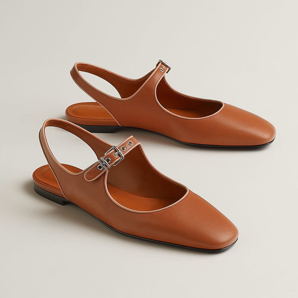 Kleo slingback - Brown | Hermès UK