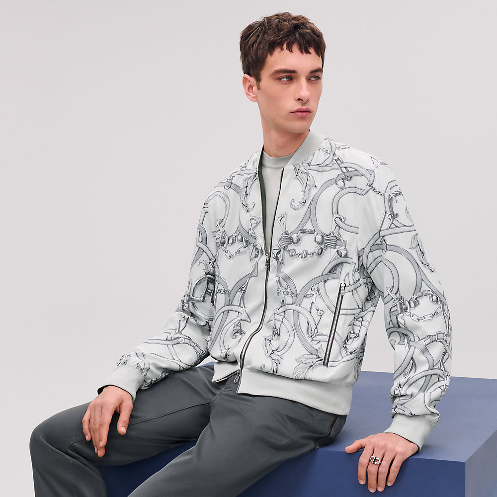 "L'Instruction du Roy" reversible rib-trim jacket - Grey - 44 | Hermès ...