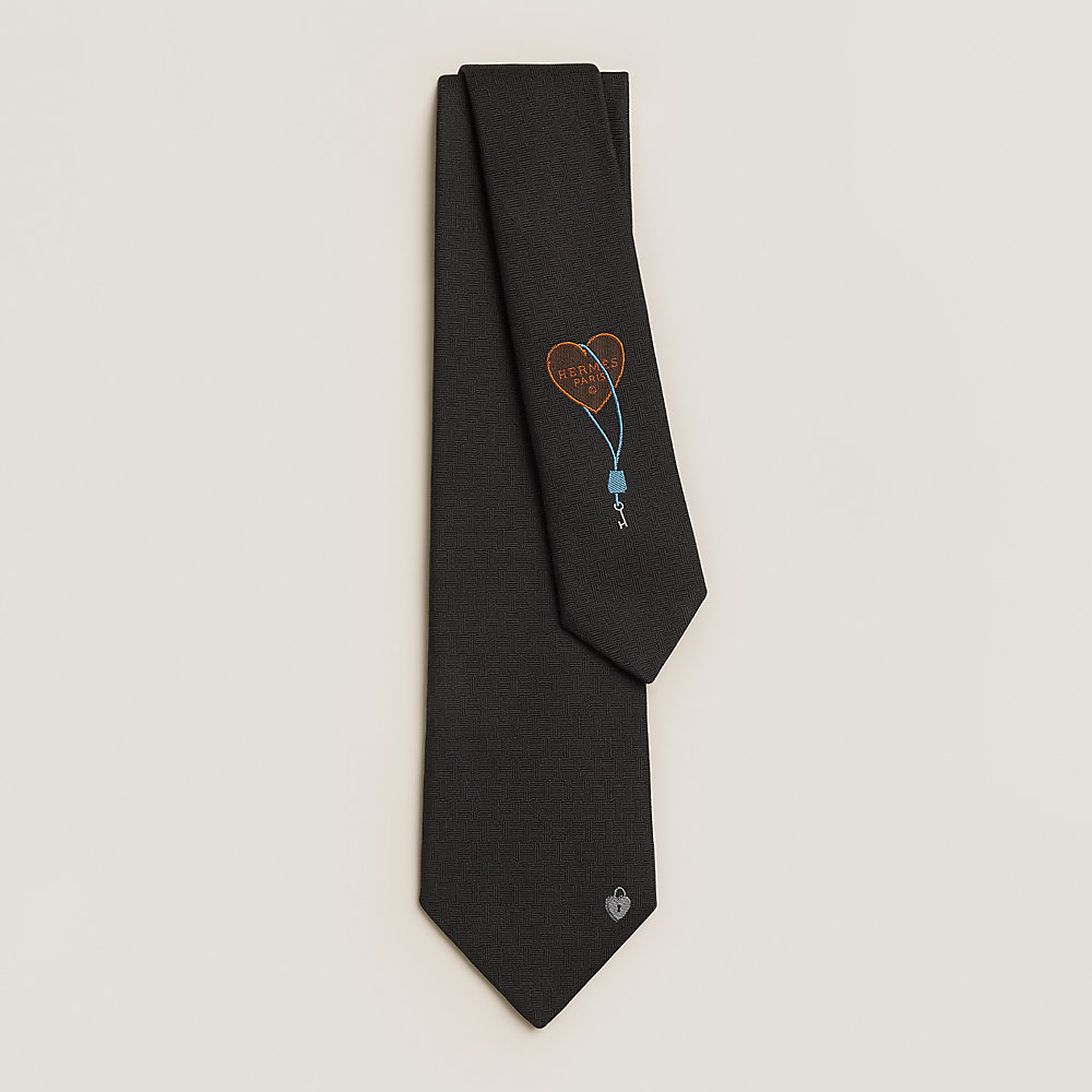 La Clef du Bonheur tie - Black | Hermès UK