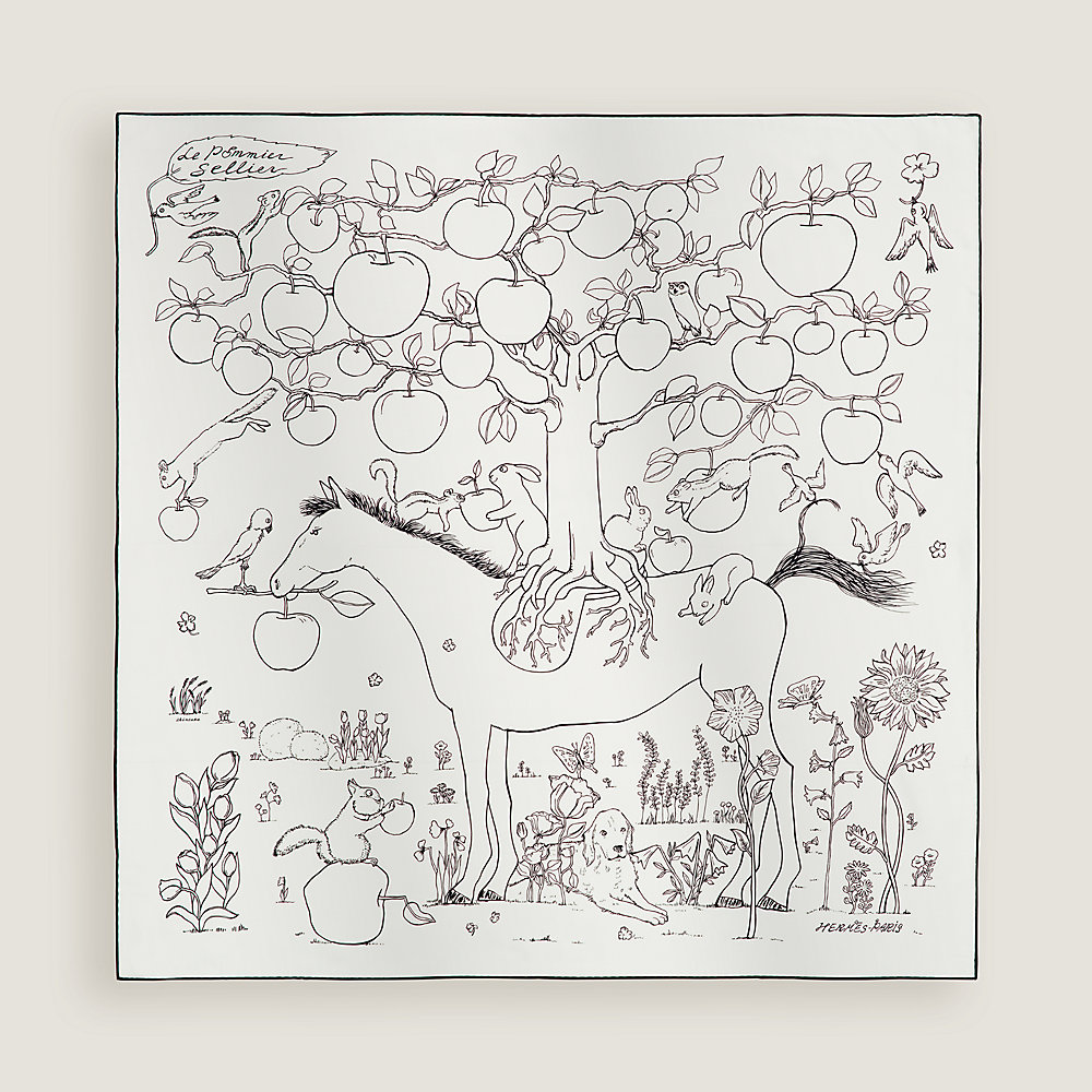 Le Pommier Sellier scarf 90 | Hermès USA