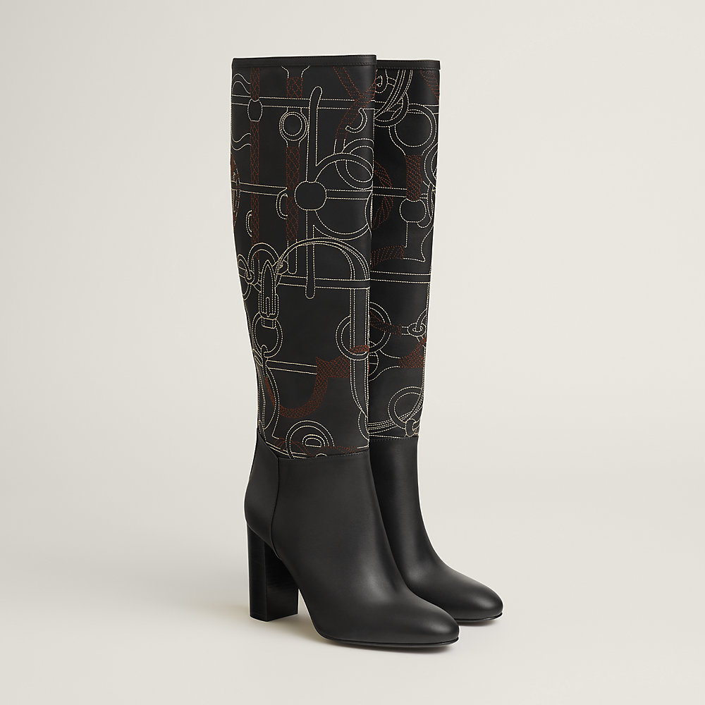 Leaping 90 boot - Black | Hermès Netherlands