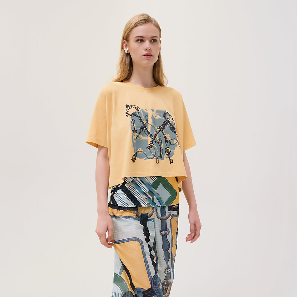 "Les Clefs" cropped t-shirt | Hermès UK