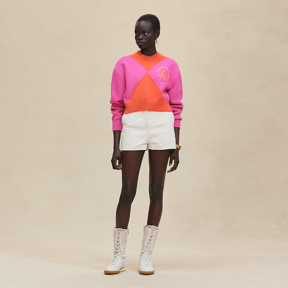 Cashmere long-sleeve sweater - Pink | Hermès Thailand