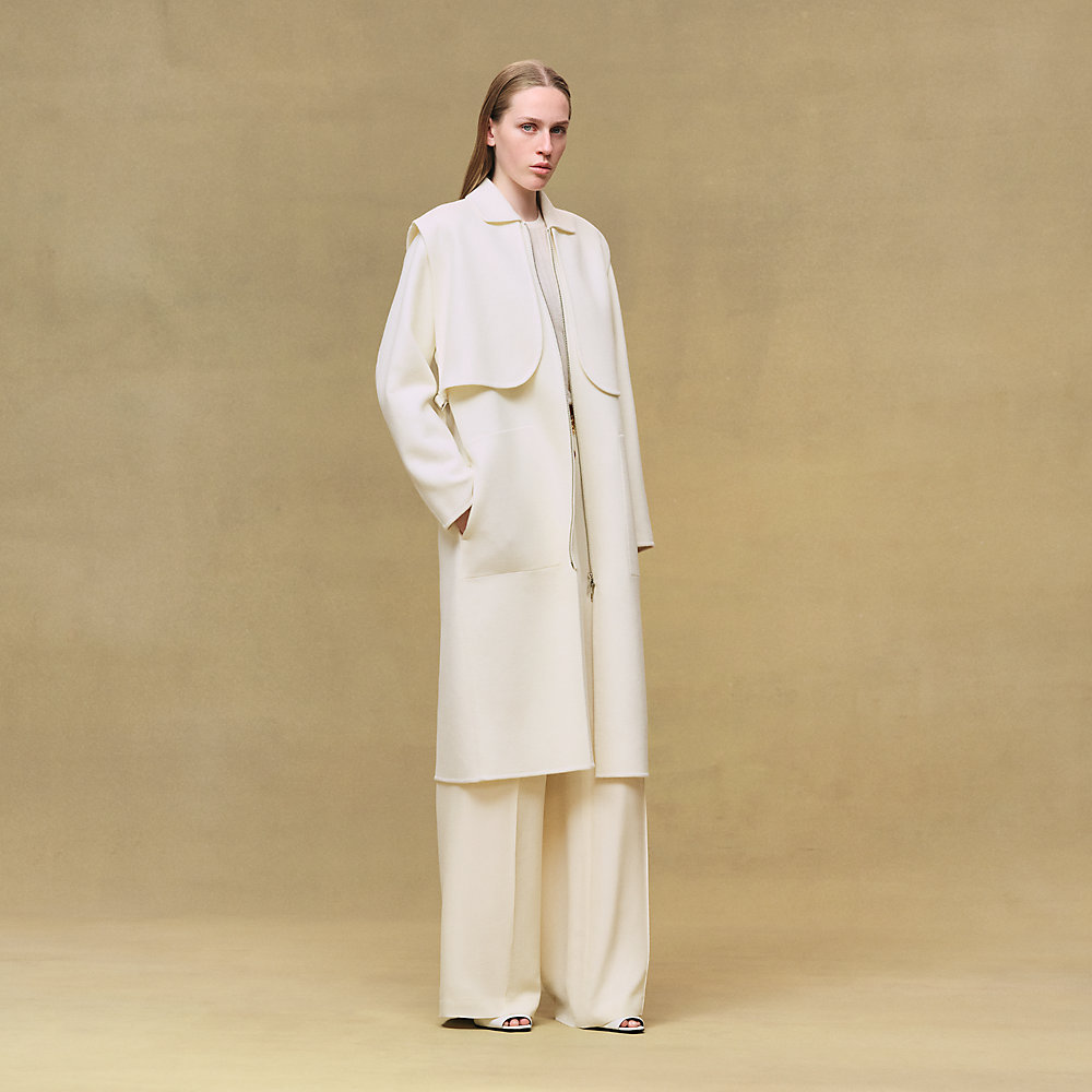 Long storm flap coat | Hermès UK