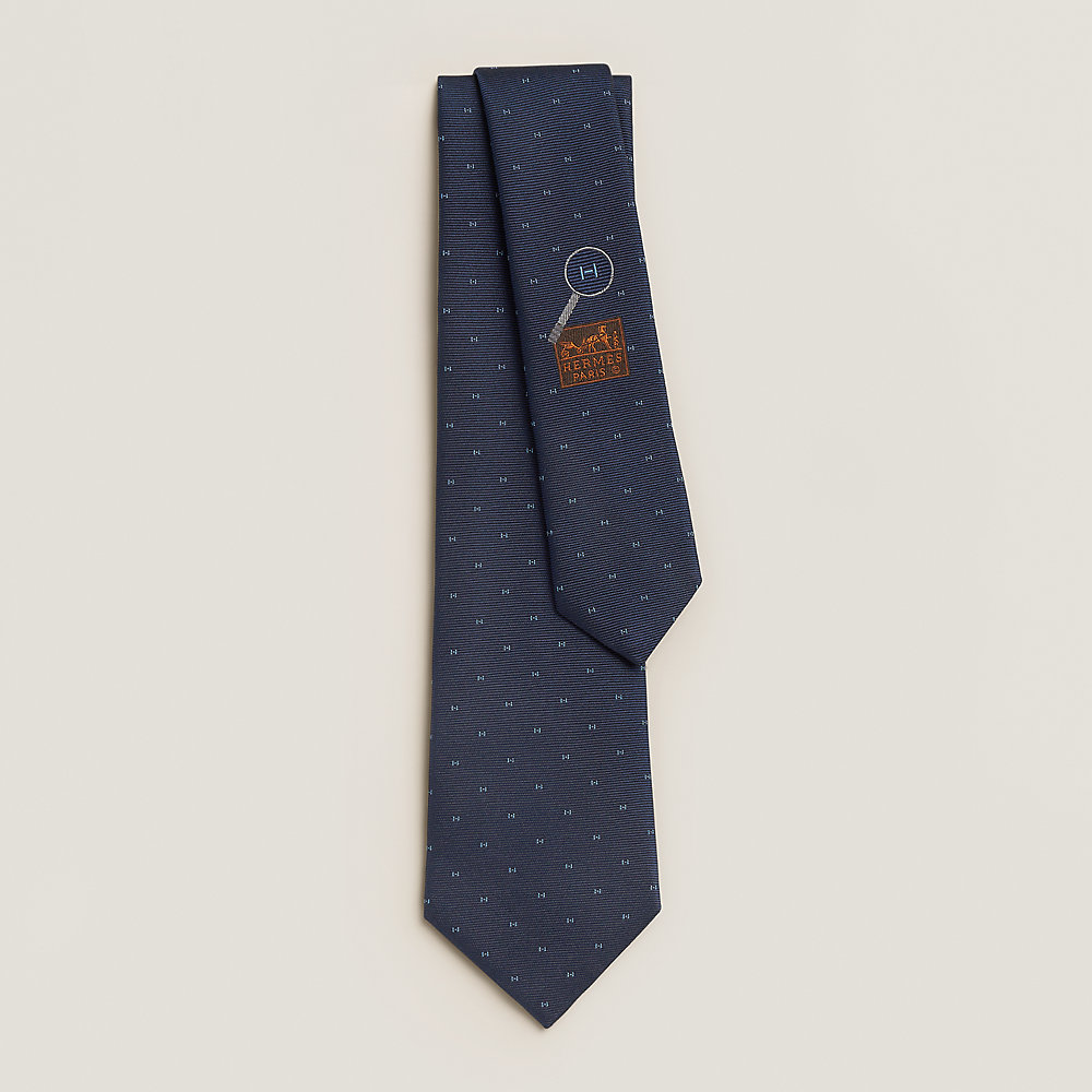 Magnifying H tie - Blue | Hermès Hong Kong SAR