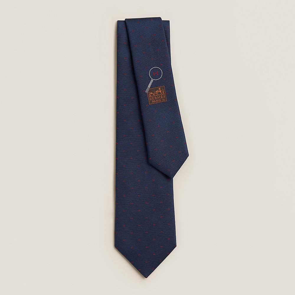 Magnifying H tie - Blue | Hermès UK