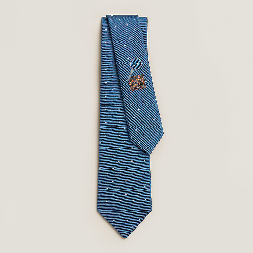 Magnifying H tie - Blue | Hermès UK