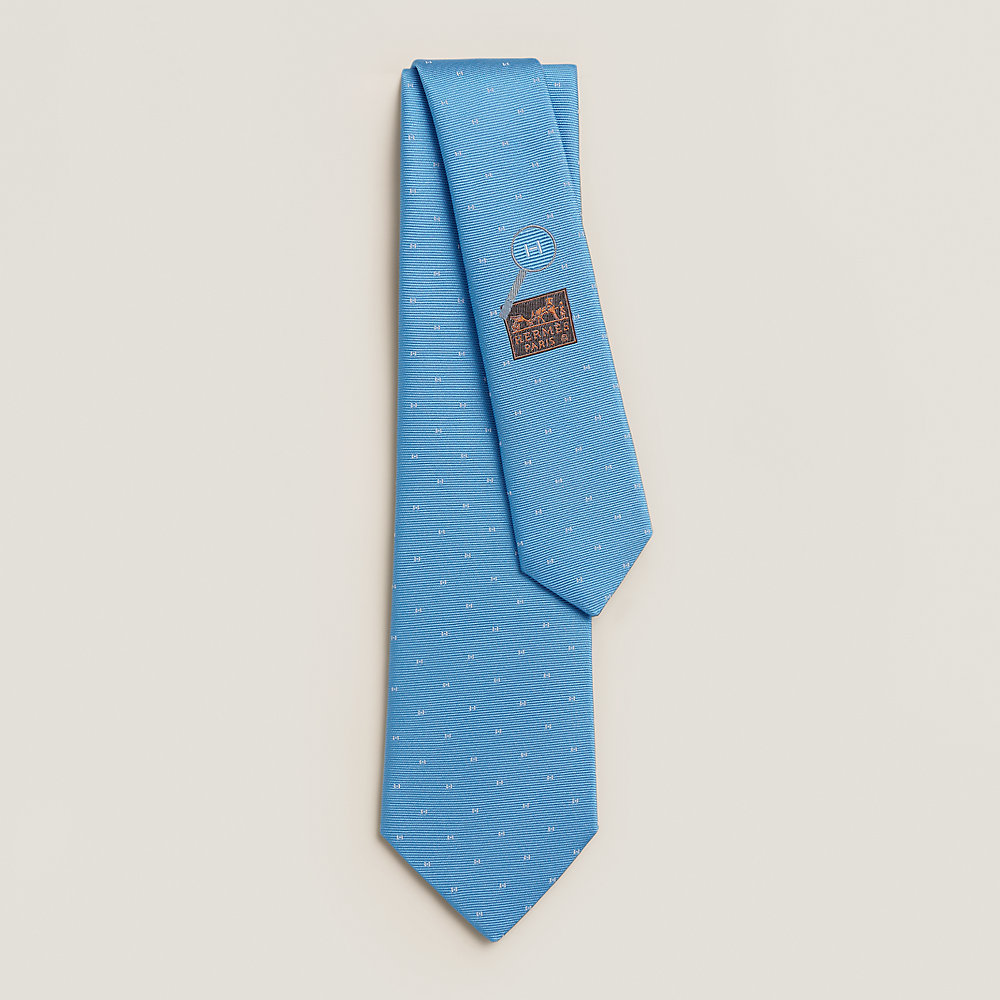 Magnifying H tie - Blue | Hermès UK