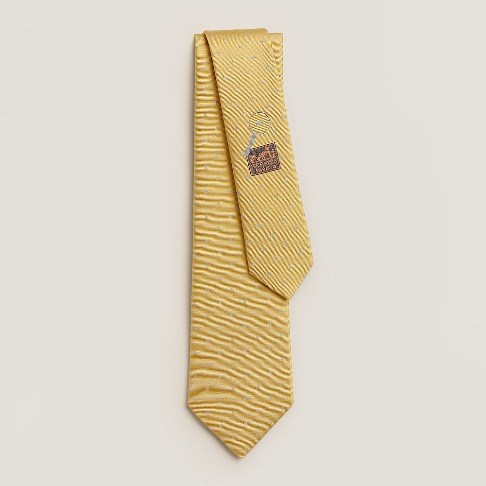 Magnifying H tie - Yellow | Hermès UK