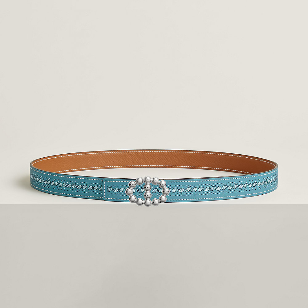 Maillon Bubble belt buckle & Bandana leather strap 24 mm | Hermès Finland