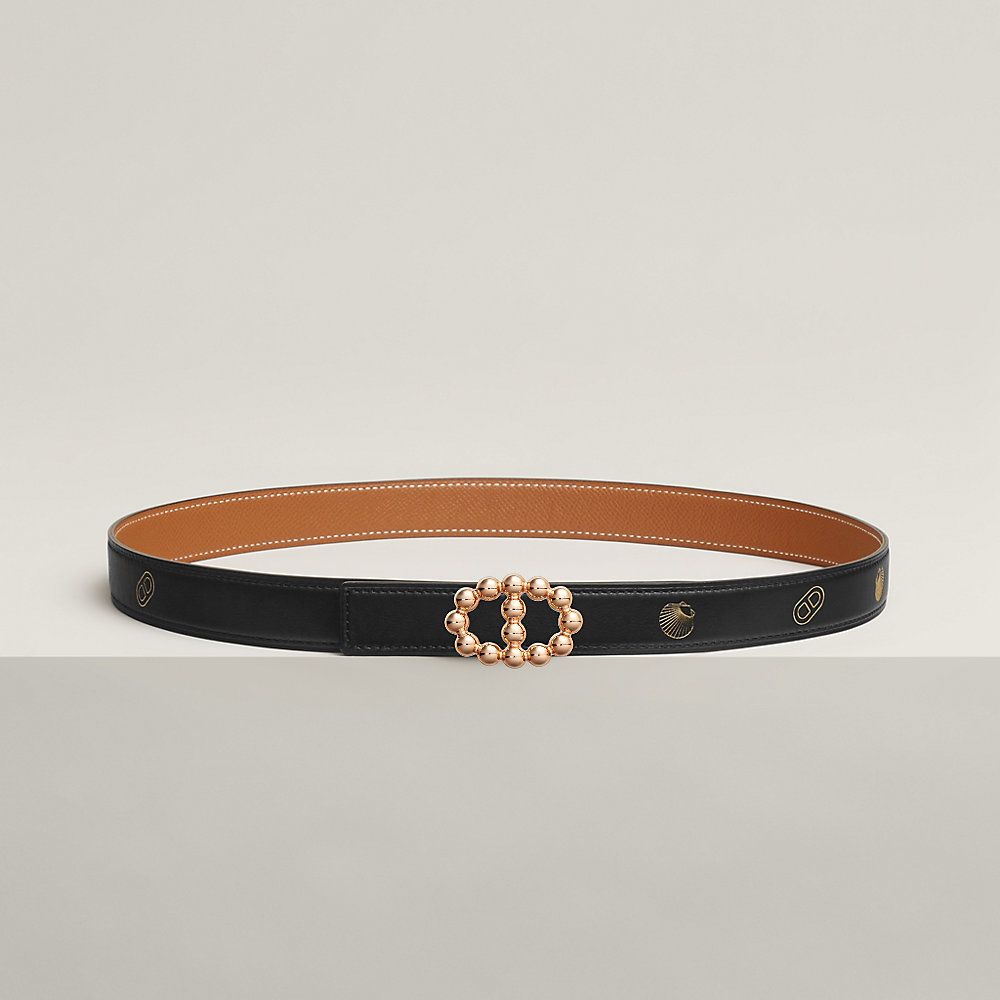 Maillon Bubble belt buckle & Hermès sur Mer reversible leather strap 24 ...