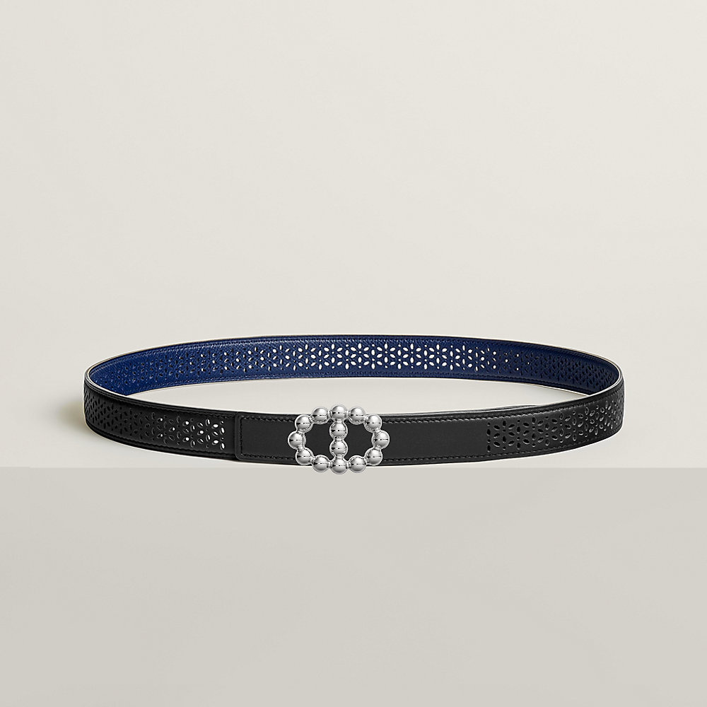 Maillon Bubble belt buckle & Reversible leather strap 24 mm | Hermès ...