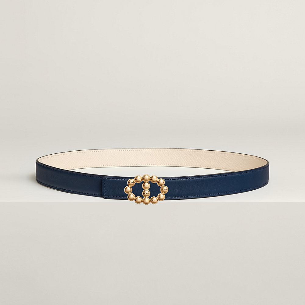 Maillon Bubble belt buckle & Reversible leather strap 24 mm | Hermès ...