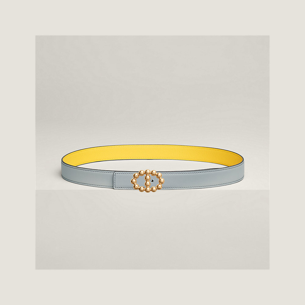 Maillon Bubble belt buckle & Reversible leather strap 24 mm | Hermès UK