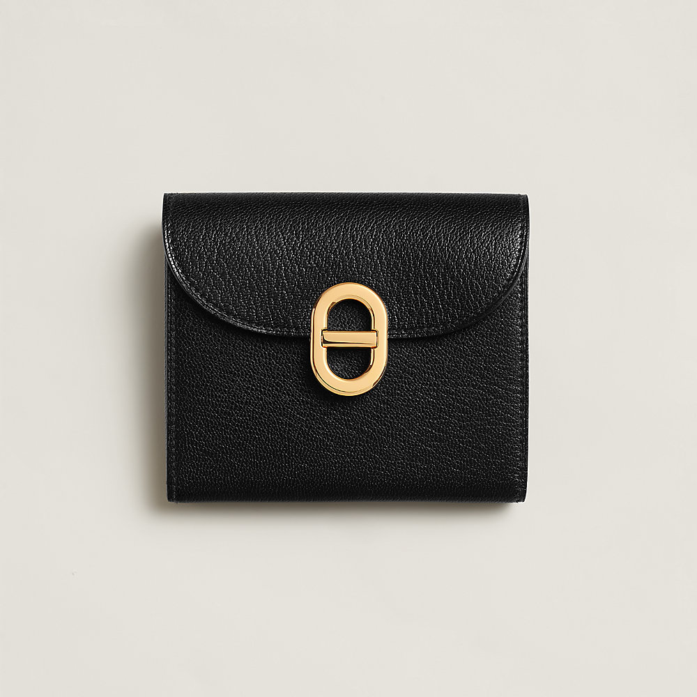 Maillon Compact wallet - Red | Hermès USA