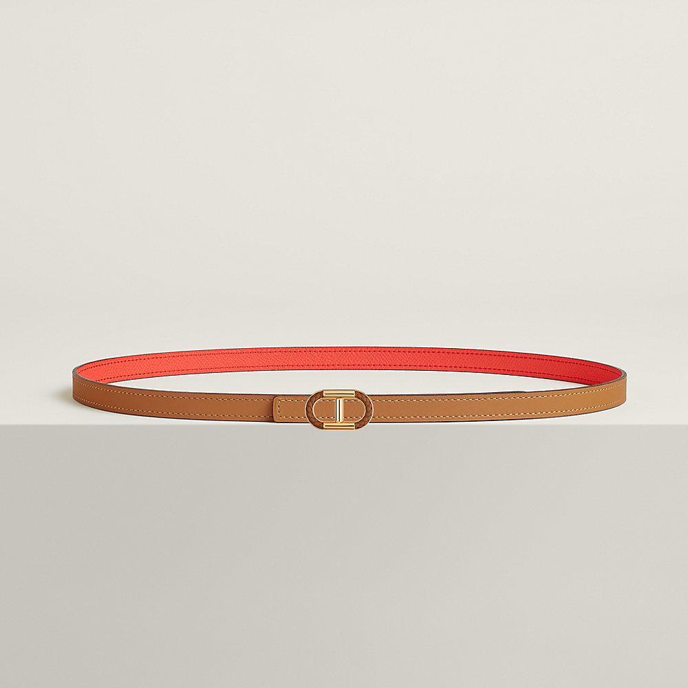 Maillon H Tresse belt buckle & Reversible leather strap 13 mm | Hermès ...