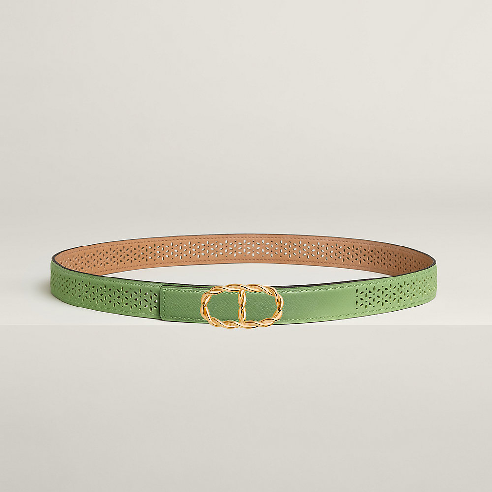 Maillon Torsade belt buckle & Reversible leather strap 24 mm | Hermès ...