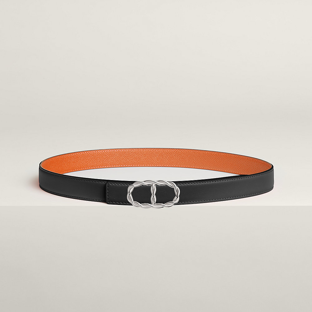Maillon Torsade belt buckle & Reversible leather strap 24 mm | Hermès USA