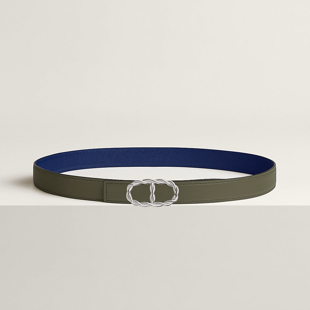 Maillon Torsade belt buckle & Reversible leather strap 24 mm | Hermès UK