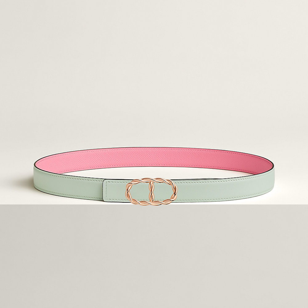 Maillon Torsade belt buckle & Reversible leather strap 24 mm | Hermès USA
