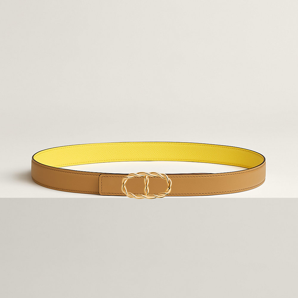 Maillon Torsade belt buckle & Reversible leather strap 24 mm | Hermès ...
