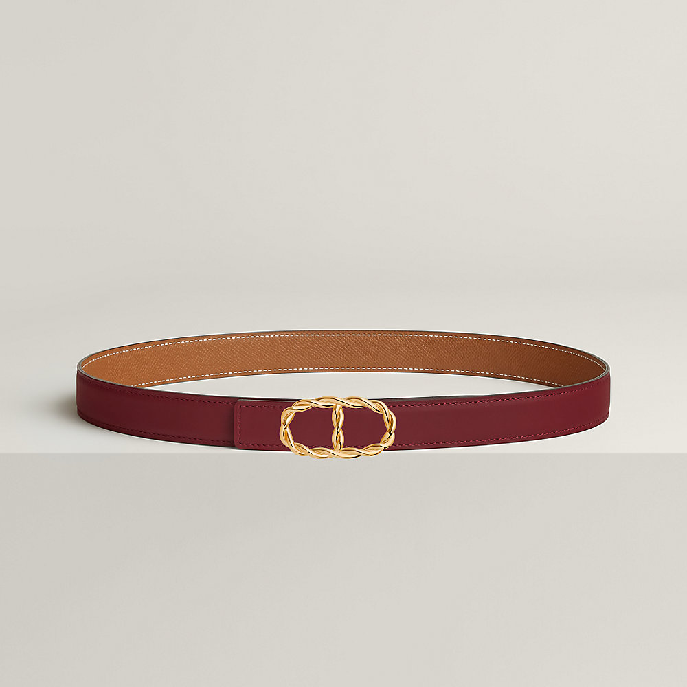 Maillon Torsade belt buckle & Reversible leather strap 24 mm | Hermès ...