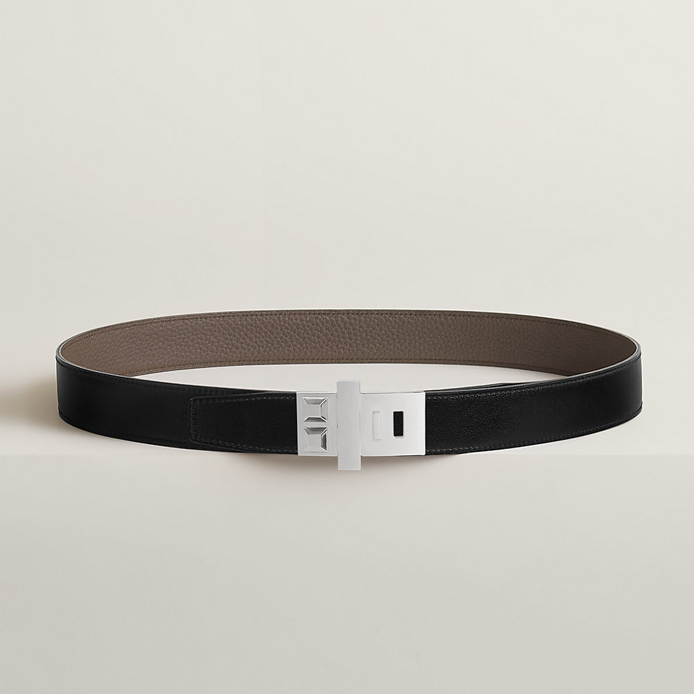 Medor belt buckle & Reversible leather strap 32 mm | Hermès UK