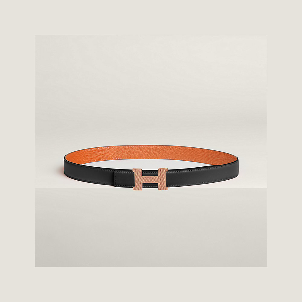 Mini Constance Guillochee belt buckle & Reversible leather strap 24 mm ...