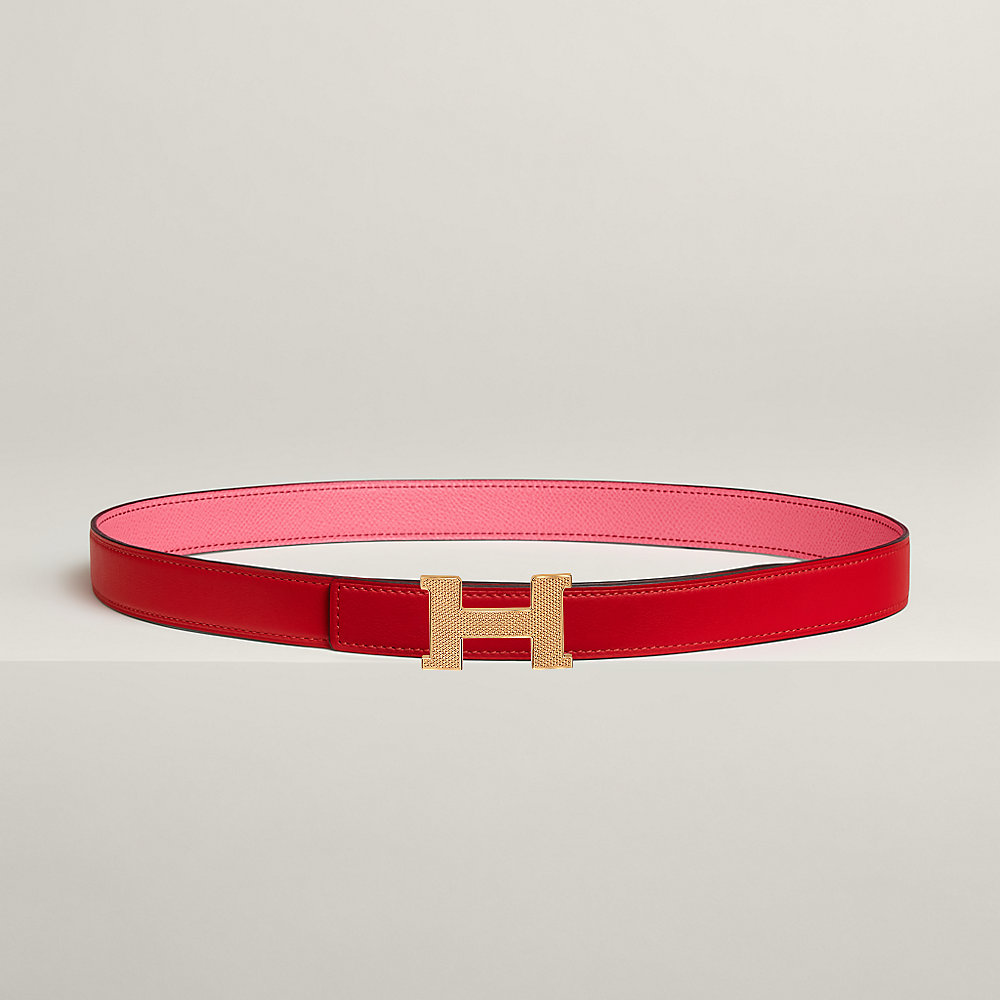 Mini Constance Guillochee belt buckle & Reversible leather strap 24 mm ...