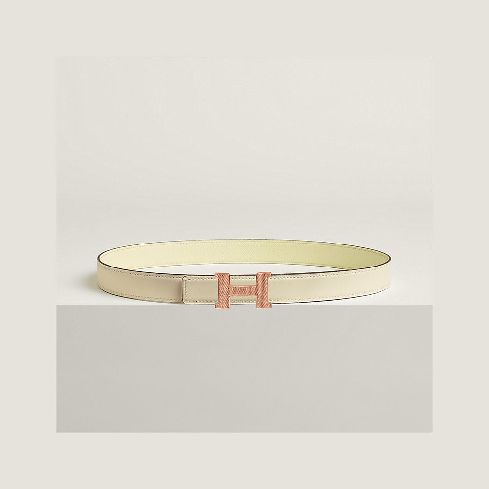 Mini Constance Guillochee belt buckle & Reversible leather strap 24 mm ...