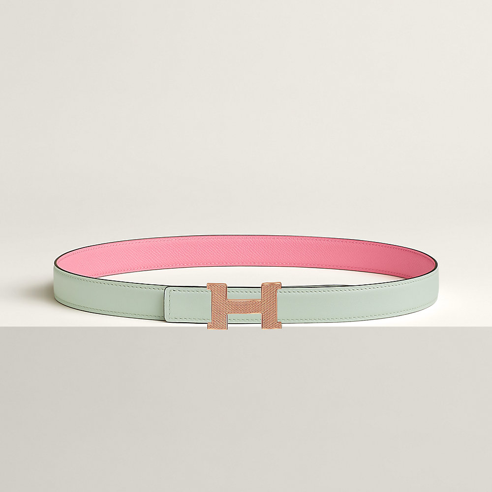 Mini Constance Guillochee belt buckle & Reversible leather strap 24 mm ...