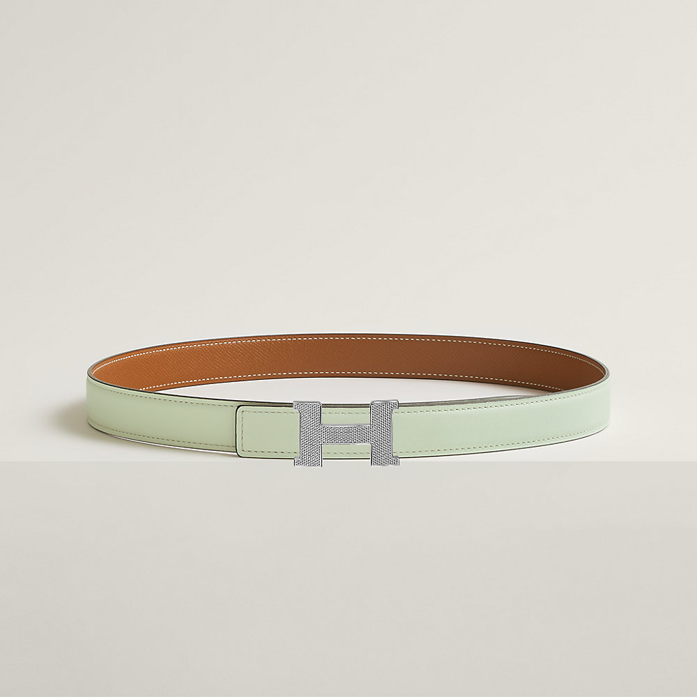 Mini Constance Guillochee belt buckle & Reversible leather strap 24 mm ...