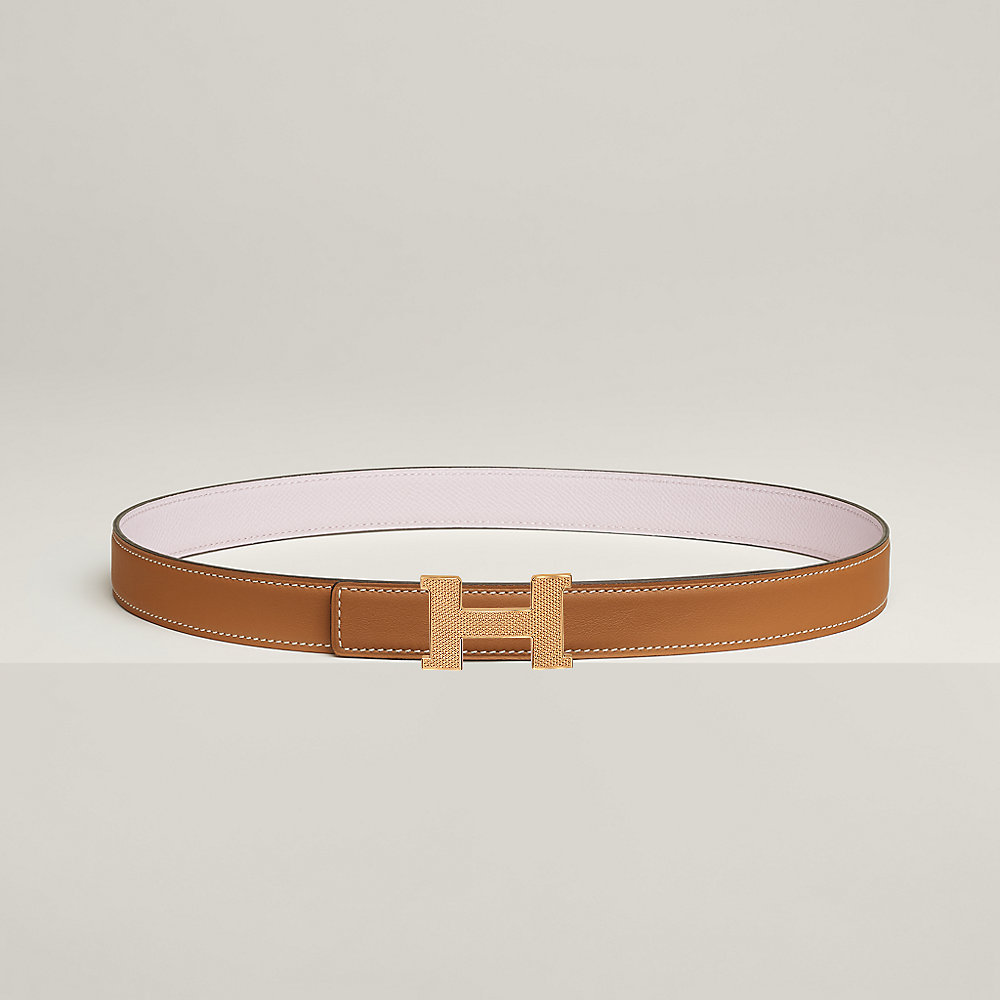 Mini Constance Guillochee belt buckle & Reversible leather strap 24 mm ...