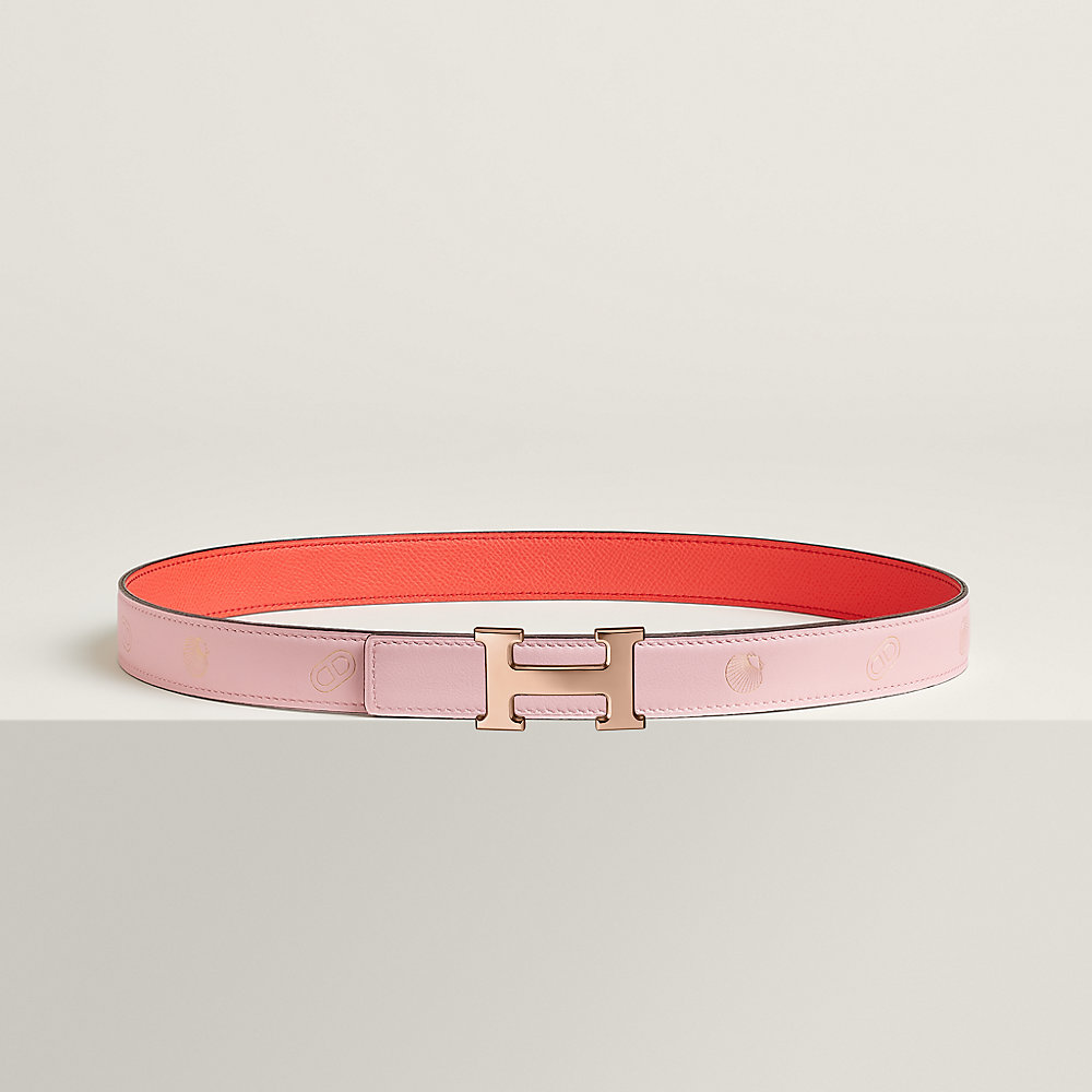 Mini H belt buckle & Hermès sur Mer reversible leather strap 24 mm ...