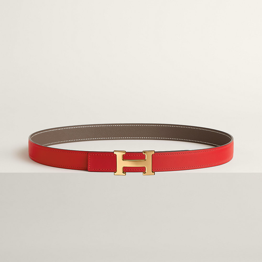 Mini H belt buckle & Reversible leather strap 24 mm | Hermès UK