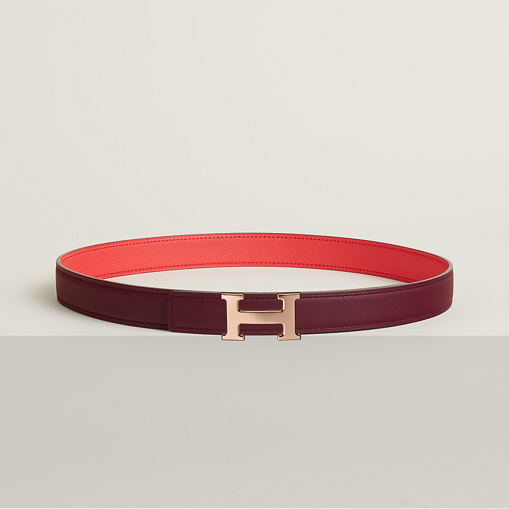 Mini H belt buckle & Reversible leather strap 24 mm | Hermès UK