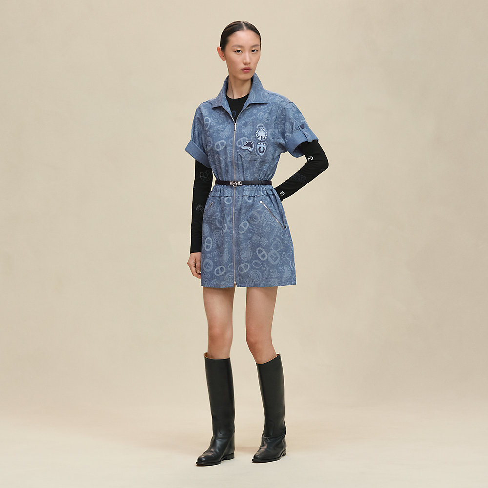 Minikleid mit "Candy Libris"-Print | Hermès Schweiz