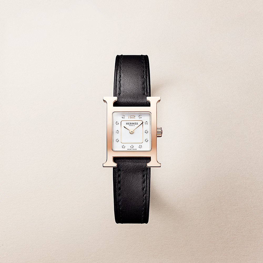 Montre Heure H, Mini modèle, 21 mm - Bleu | Hermès France