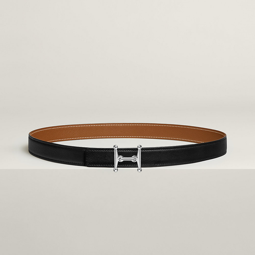 Mors H belt buckle & Reversible leather strap 24 mm | Hermès UAE