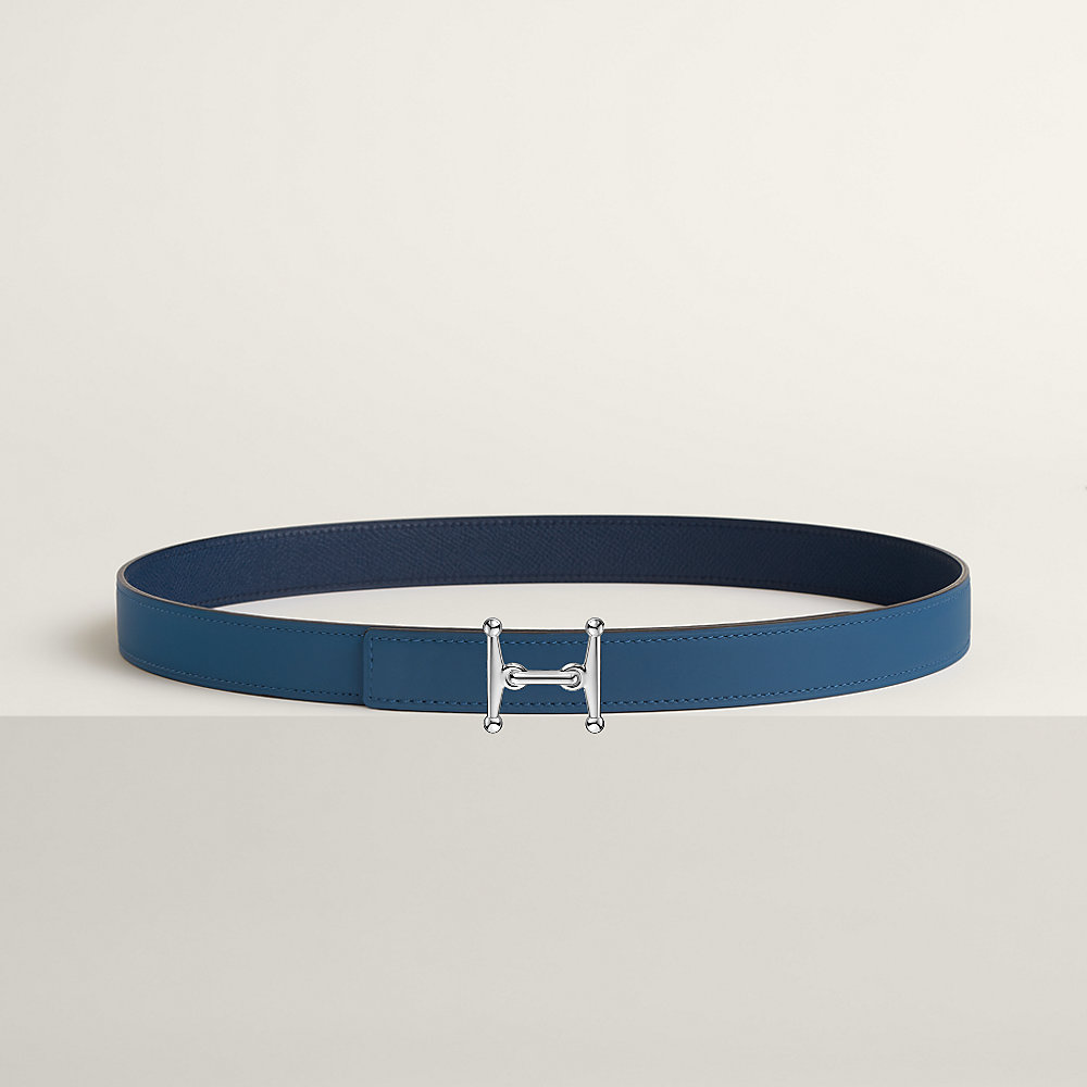Mors H belt buckle & Reversible leather strap 24 mm | Hermès UK