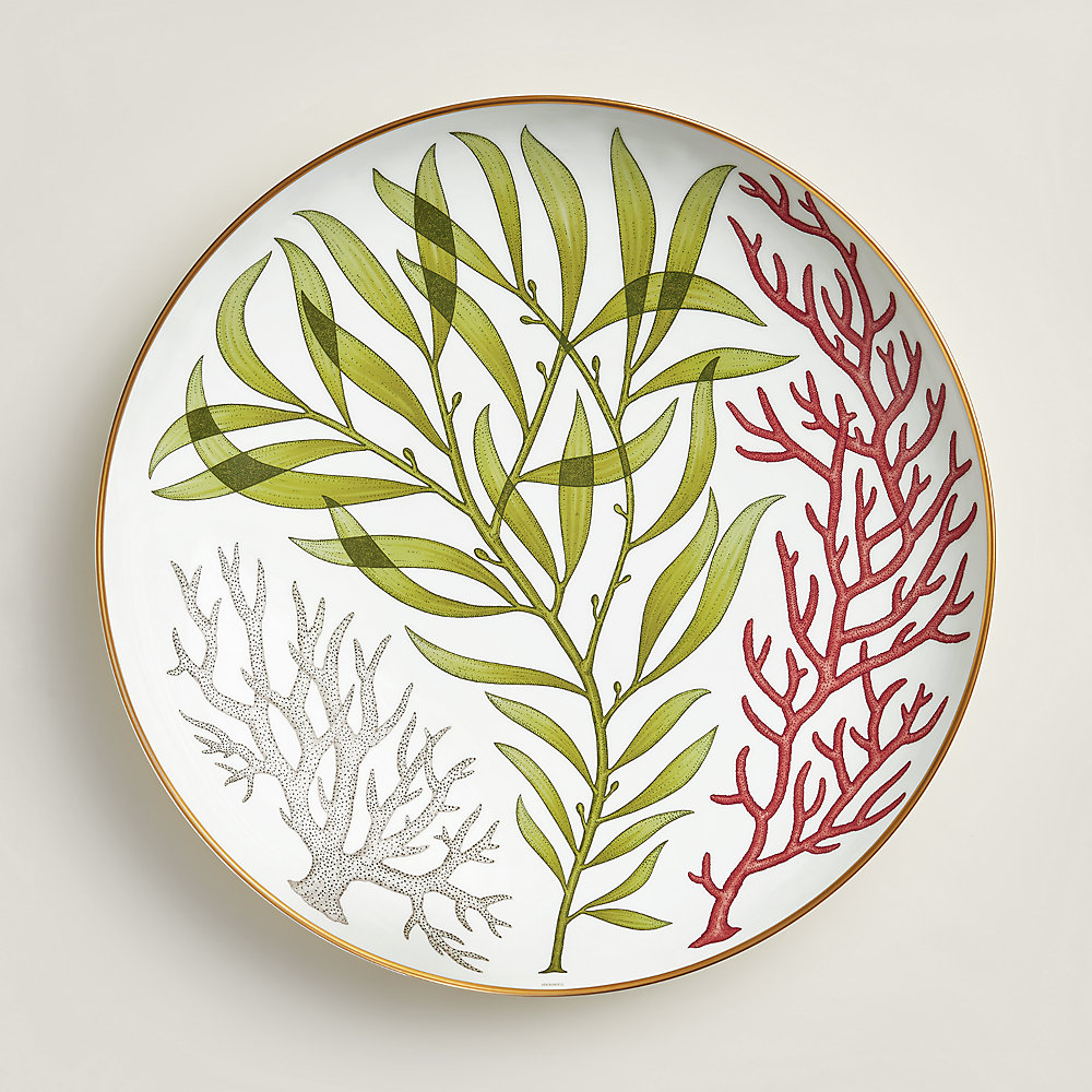 Natures Marines large deep round platter | Hermès UK