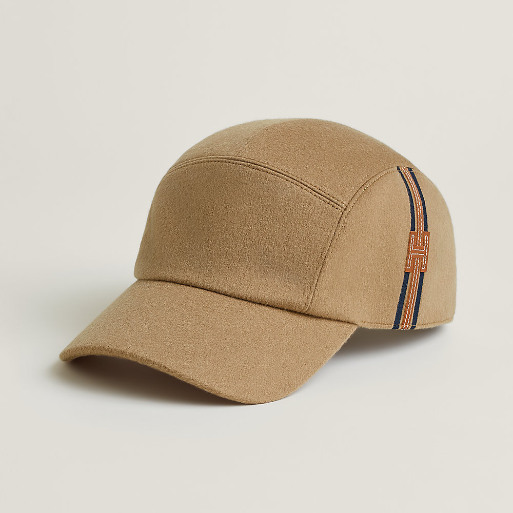 Nevada H Stripe cap - Beige | Hermès Thailand