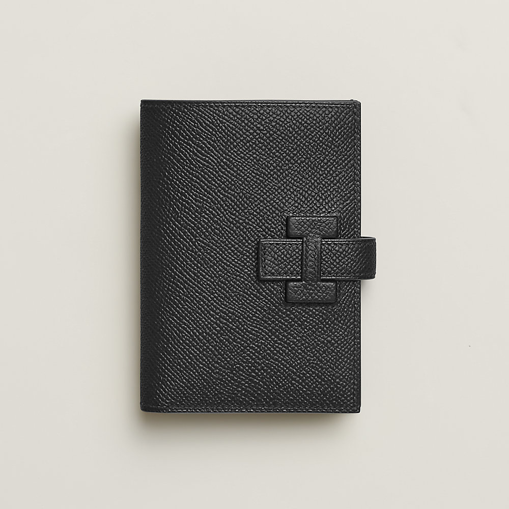New H Passant Compact wallet - Black | Hermès UK